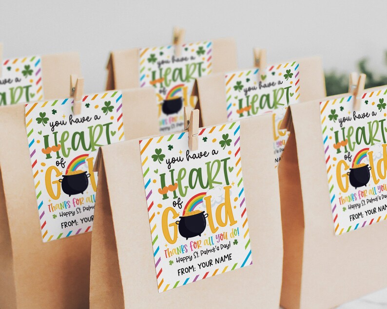 St Patricks Day Teacher Staff Appreciation School PTO PTA Treat Tag ...