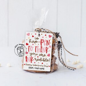 Ink Pen Gift Tags, Valentine's Day Hap-pen Ink-redible Tags ...