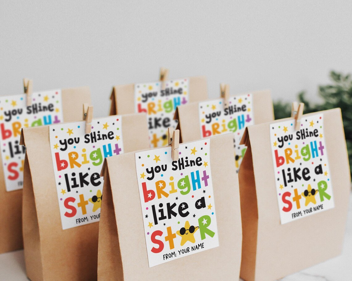 Shining Star Gift Tags: End of Year Student Rewards (PDF) - Etsy