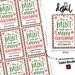Christmas Candy Gift Tag Printable, Mint to Wish You A Merry Christmas ...