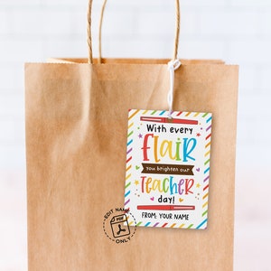 Teacher Appreciation Week Printable Gift Tags, Teacher Highlighter Gift ...