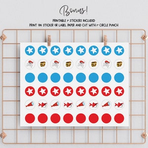 Pirate Shark Reward Chart for Kids, Simple Kids Reward Chart, Cute ...