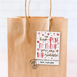 Ink Pen Gift Tags, Valentine's Day Hap-pen Ink-redible Tags ...