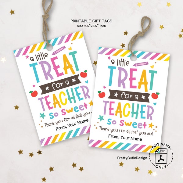 Teacher Treat Tag - Etsy