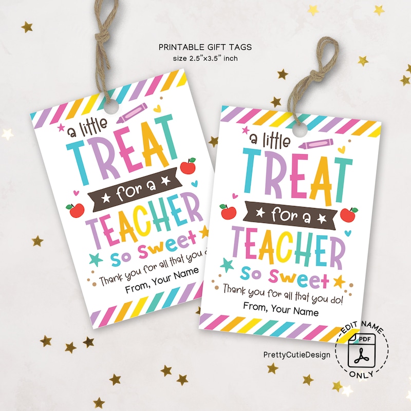Teacher Treat Tag - Etsy