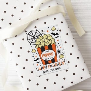 Printable Halloween Popcorn Gift Tags, POPPIN' by to Say Happy ...