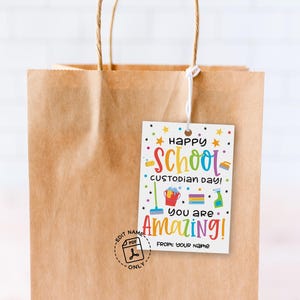 Printable School Custodian Appreciation Gift Tag, Amazing School ...