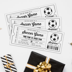 Soccer Game Ticket Printable Birthday Voucher Template, Soccer Game Day ...