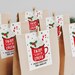Enjoy A Cup of Cheer Gift Tag, Coffee Cup Christmas Tag Printable ...
