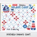 Nautical Reward Chart for Kids, Simple Kids Reward Chart, Nautical ...