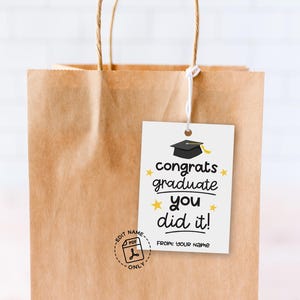 Congrats Grad Graduation Gift Tags, Class of 2025 Gifts Bulk ...