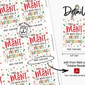 Peppermint Candy Holiday Gift Tags, This is Mint to Wish You a Merry ...