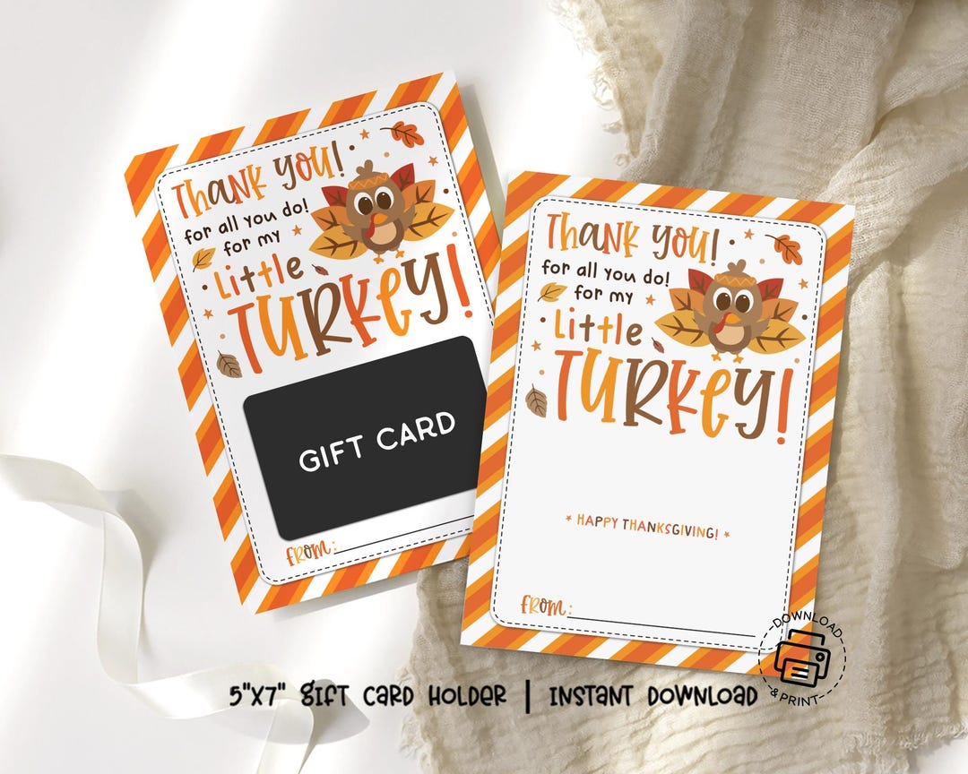 Thank You for All You Do Thanksgiving Gift Card Holder Printable, Fall ...