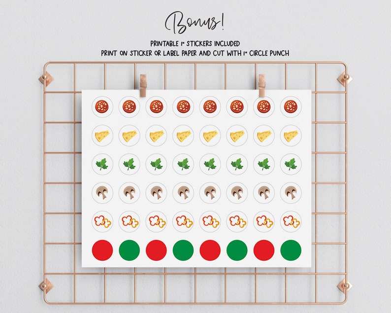 Pizza Reward Chart for Kids Simple Kids Reward Chart Cute - Etsy