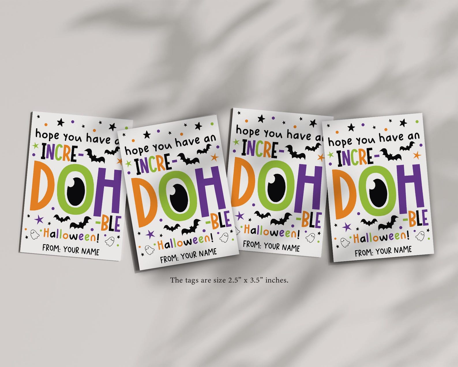 Play Dough Halloween Gift Tags, Incredohble Pun (printable) - Etsy