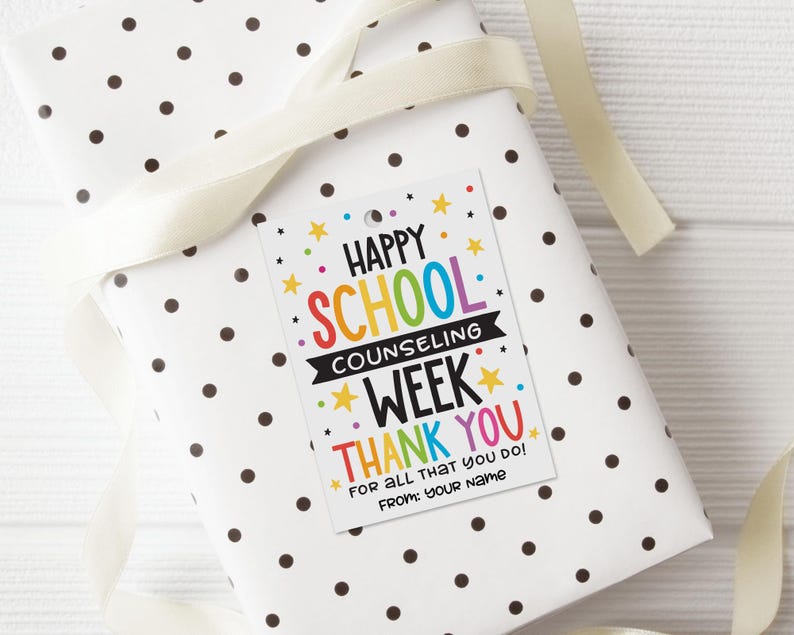 School Counseling Week Gift Tags Printable, Counselor Appreciation ...