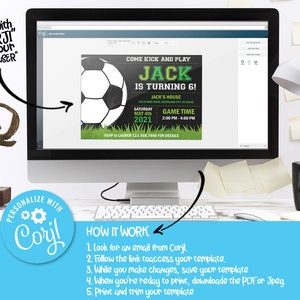 Soccer Birthday Invitation for Boy All Star Party Invite - Etsy