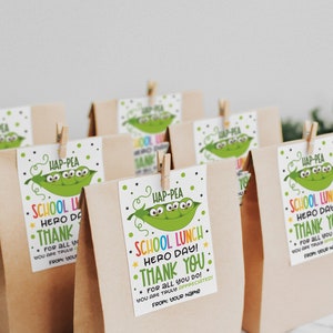 School Lunch Hero Day Gift Tag Printable, School Lunch Hero Card, Thank ...