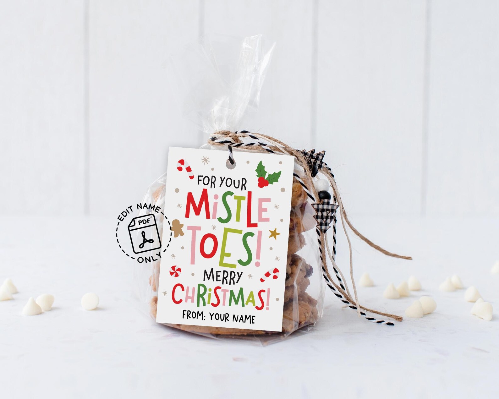 Christmas Gift Tags, Mistle Toes Printable, Sock and Pedicure Labels - Etsy