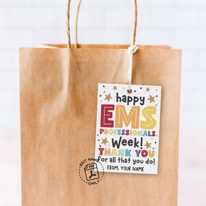 EMS Week Gift Tag Printable, Thank You Tags for EMT Paramedic Hero ...