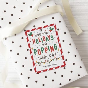 Popcorn Christmas Gift Tags, Popping With Fun Printable, Classroom ...