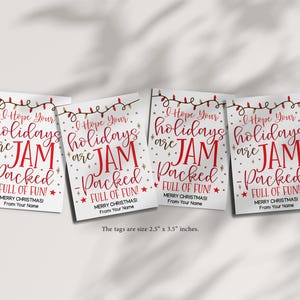 JAM Packed Christmas Gift Tags, Printable Holiday Food Labels (PDF) - Etsy
