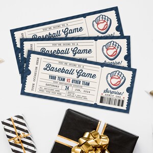 Baseball Game Ticket Gift Template, Baseball Gift Certificate Birthday ...