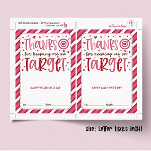 Thanks for Keeping Me on Target, Valentines Day Teacher Greeting Card ...