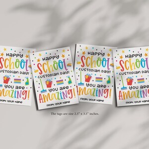 Printable School Custodian Appreciation Gift Tag, Amazing School ...