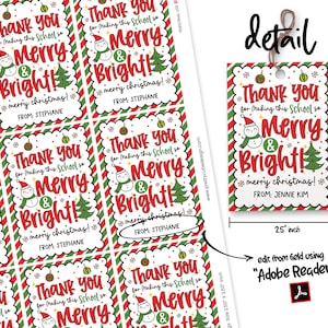 Techer Christmas Gifts Tag Printable, Thanks for Making This School ...