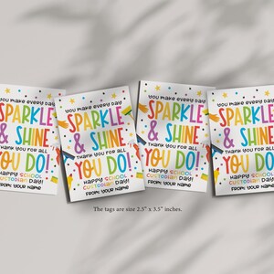 School Custodian Appreciation Gift Tag, Printable Thank You School ...