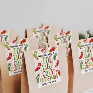 Christmas Gift Tags Printable, Toe Tally Cozy Socks Theme, Holiday ...