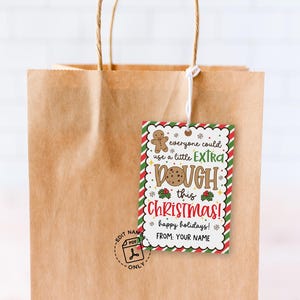 Christmas Cookie Dough Tags, Extra Dough Christmas Cookie Gift Tag ...