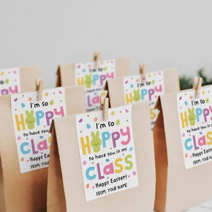 Easter Bunny Favor Tags Printable, Happy Easter Gift Tags, School ...