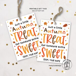 Thanksgiving Gift Tags Printable, Autumn Treat for Someone Sweet, Happy ...