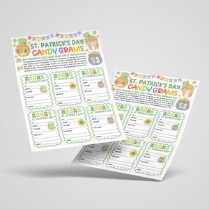 Editable St Patricks Candy Gram Fundraiser Flyer Template, St Patrick's ...