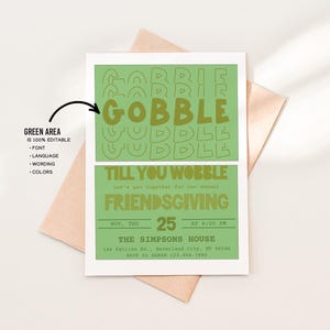 Editable Friendsgiving Invitation, Custom Printable Template for Fall ...
