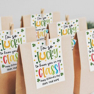 Classroom St Patricks Day Gift Tag Printable, Lucky to Have You in ...