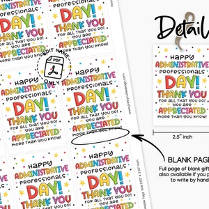 Admin Professionals Printable Gift Tags, Administrative Professionals ...