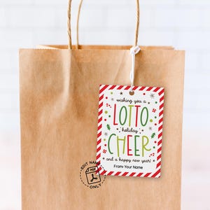 Christmas Lotto Gift Tags Printable, Wishing You a Lotto Holiday Cheer ...