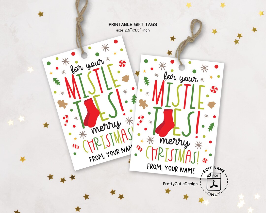Sock Christmas Gift Tags, for Your Mistle Toes Printable Christmas ...