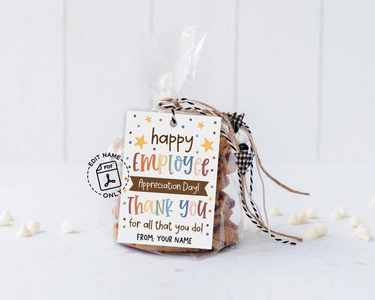 Printable Employee Appreciation Day Gift Tag, Thank You Employee Gift ...