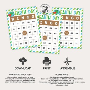 Earth Day Bingo Printable Numbers Game, 100 Cards for Classroom or ...