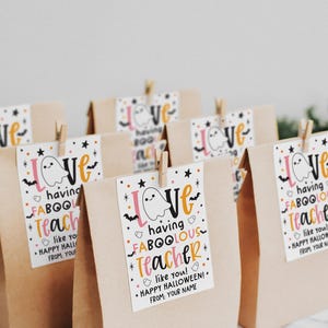 Teacher Halloween Gift Tags Printable, Love Having a Faboolous Teacher ...