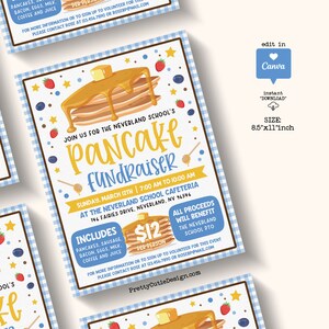 Pancake Breakfast Fundraiser Flyer Template: Charity Event Poster ...