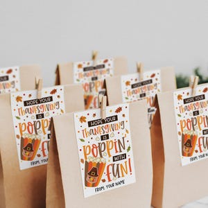 Thanksgiving Gift Tags Printable, Hope Your Thanksgiving is Poppin With ...