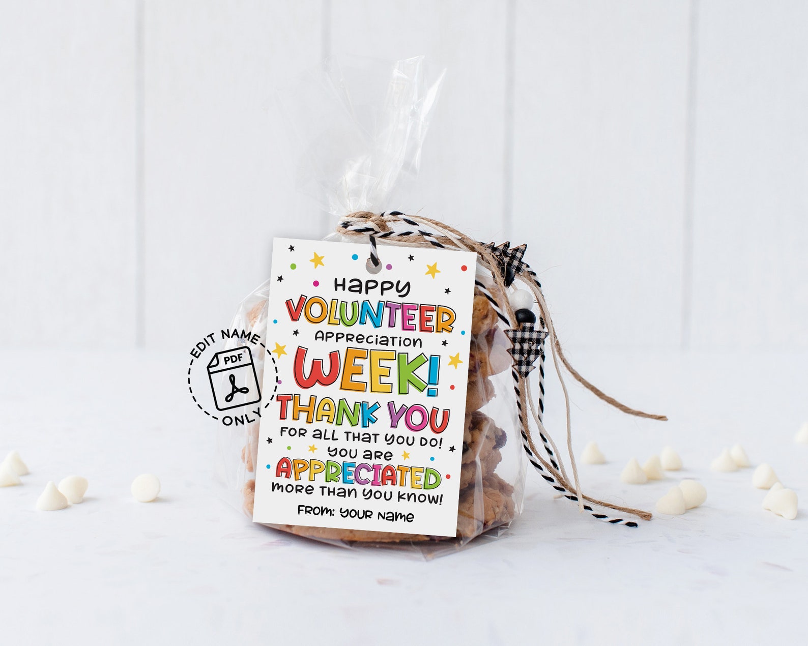 Volunteer Appreciation Gift Tag Printable, Classroom Volunteer ...