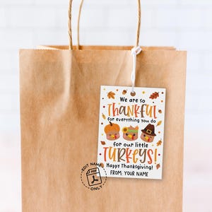Thanksgiving Gift Tags Printable, Thankful for Everything You Do ...