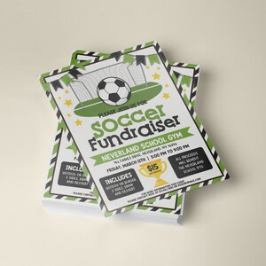 Soccer Fundraiser Flyer Editable Template, School Fundraiser Template ...
