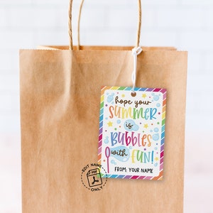 Bubble Summer Tag Printable, End of School Year Tags, End of School ...